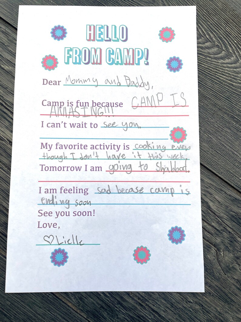 Fill in the Blank Printable Camp Stationery - Etsy