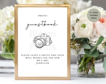 Polaroid Guest Book Printable Sign for Weddings and Events Photo ...