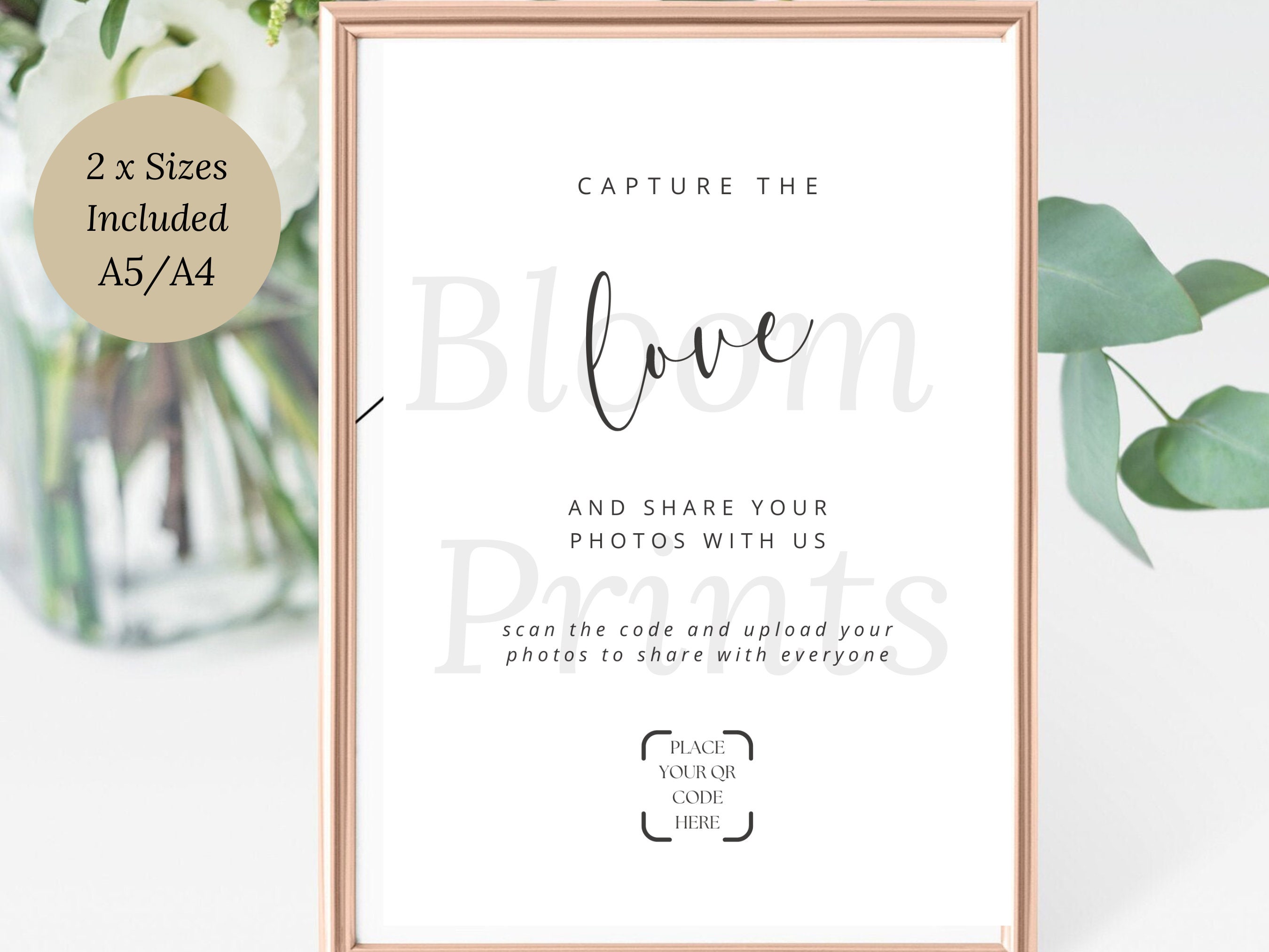 Capture the Love QR Code | Wedding Photo Signs | Share the Love ...
