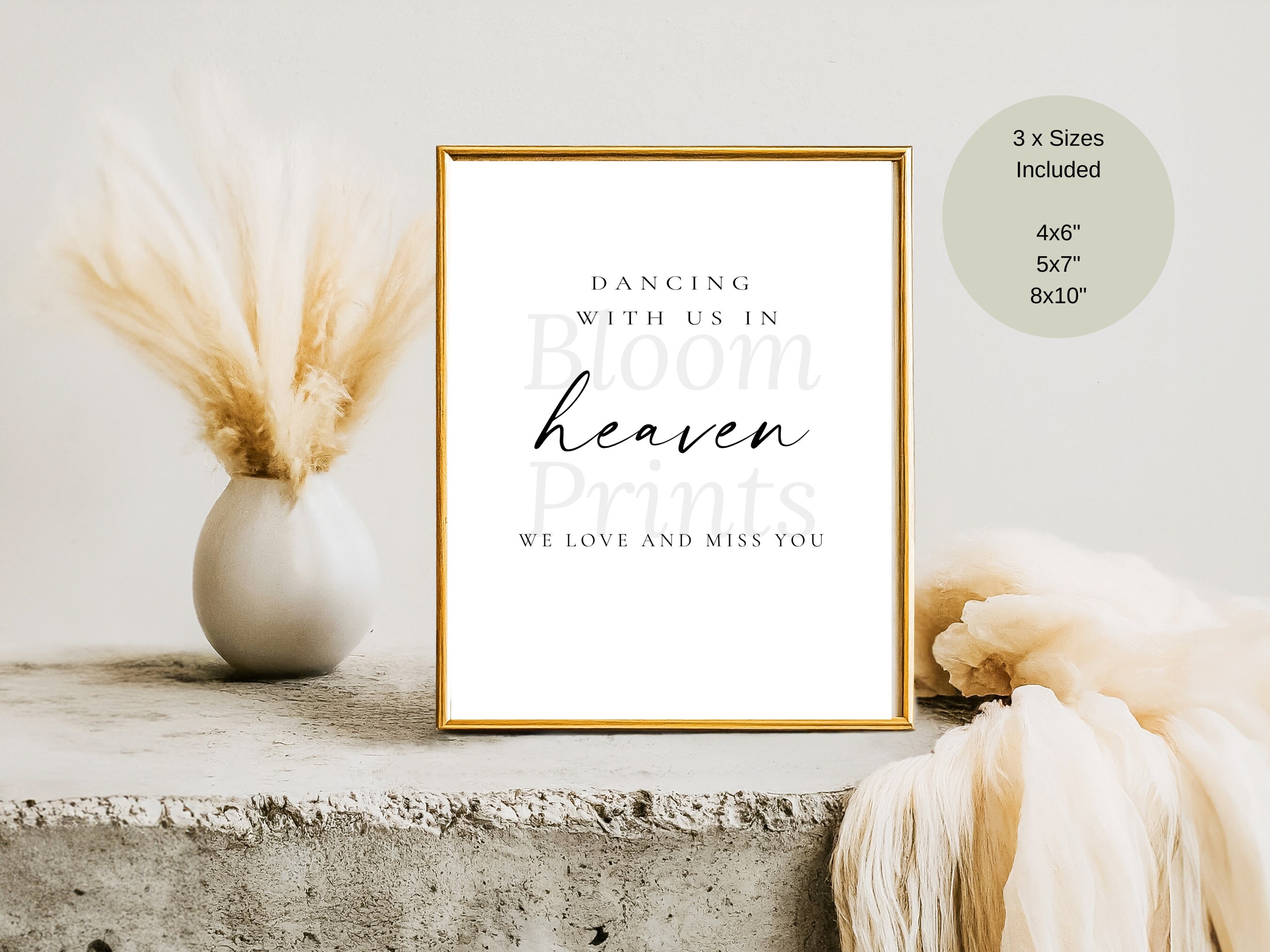 Amber in Loving Memory Sign Dancing With Us in Heaven Sign in Memorial ...