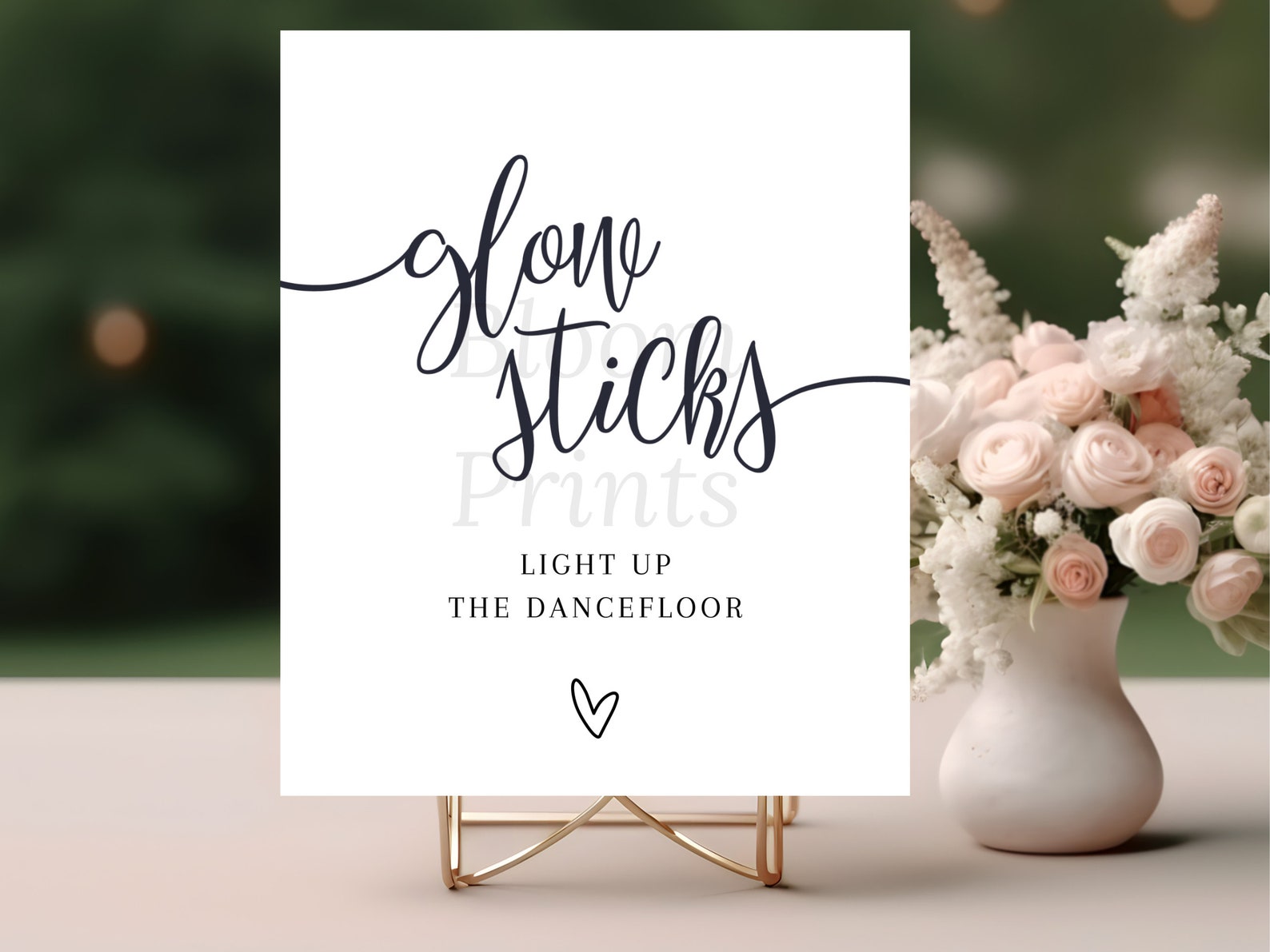 Wedding Glow Stick Sign Template | Light up the Dance Floor Sign ...