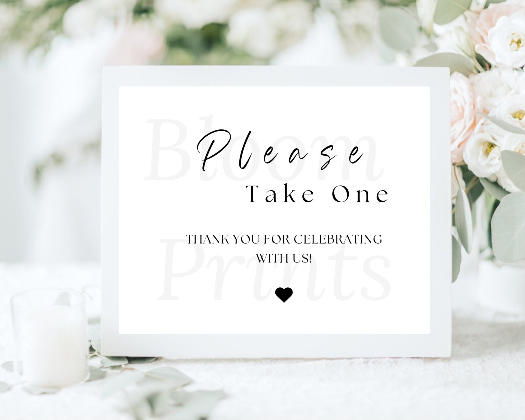 Please Take One Favour Sign | Printable | Modern Minimalist |wedding ...