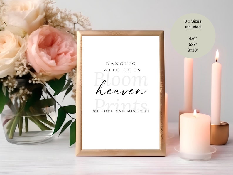 Amber in Loving Memory Sign Dancing With Us in Heaven Sign | in ...