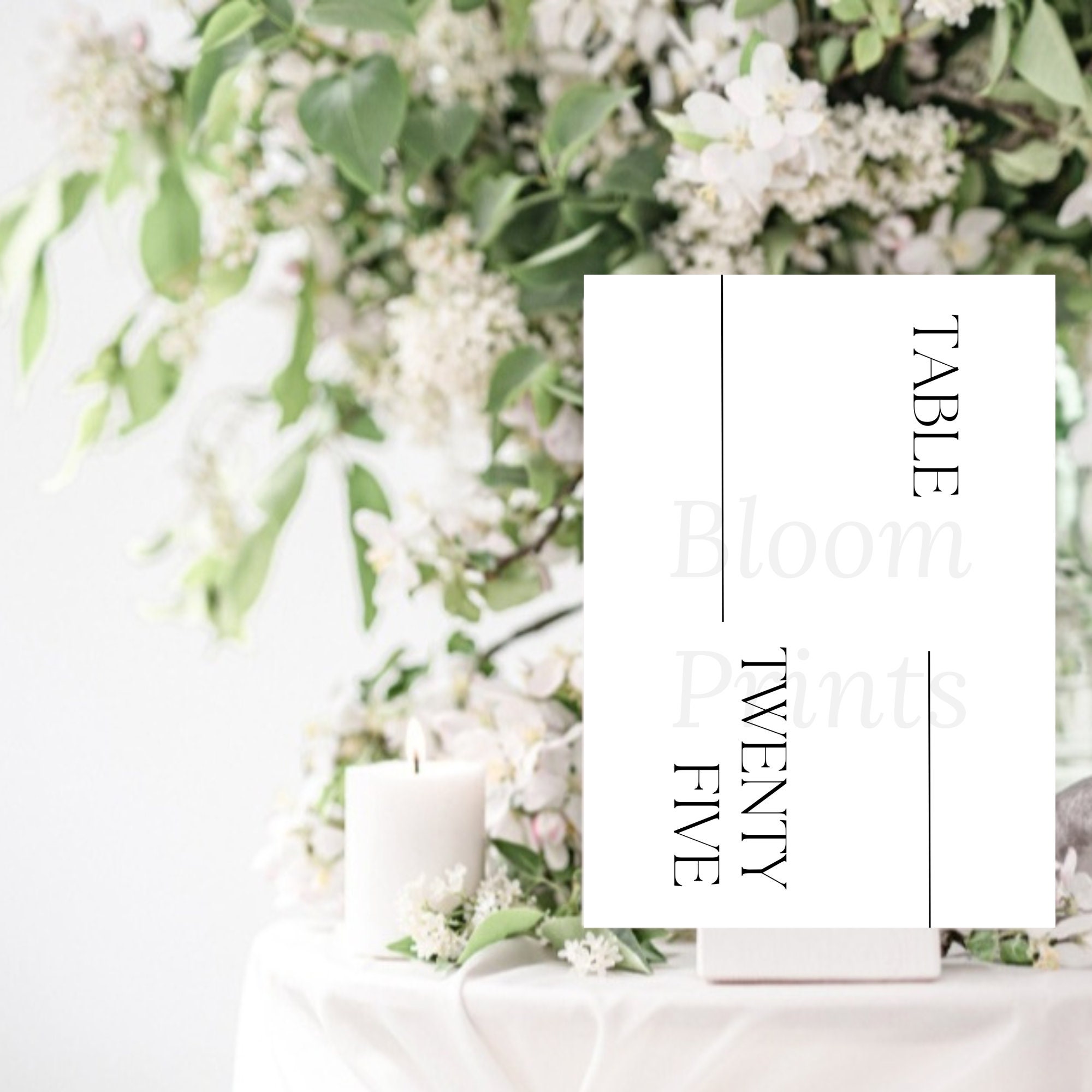 Luxury Wedding Table Numbers Template | A5/A6 | Printable Table Numbers ...