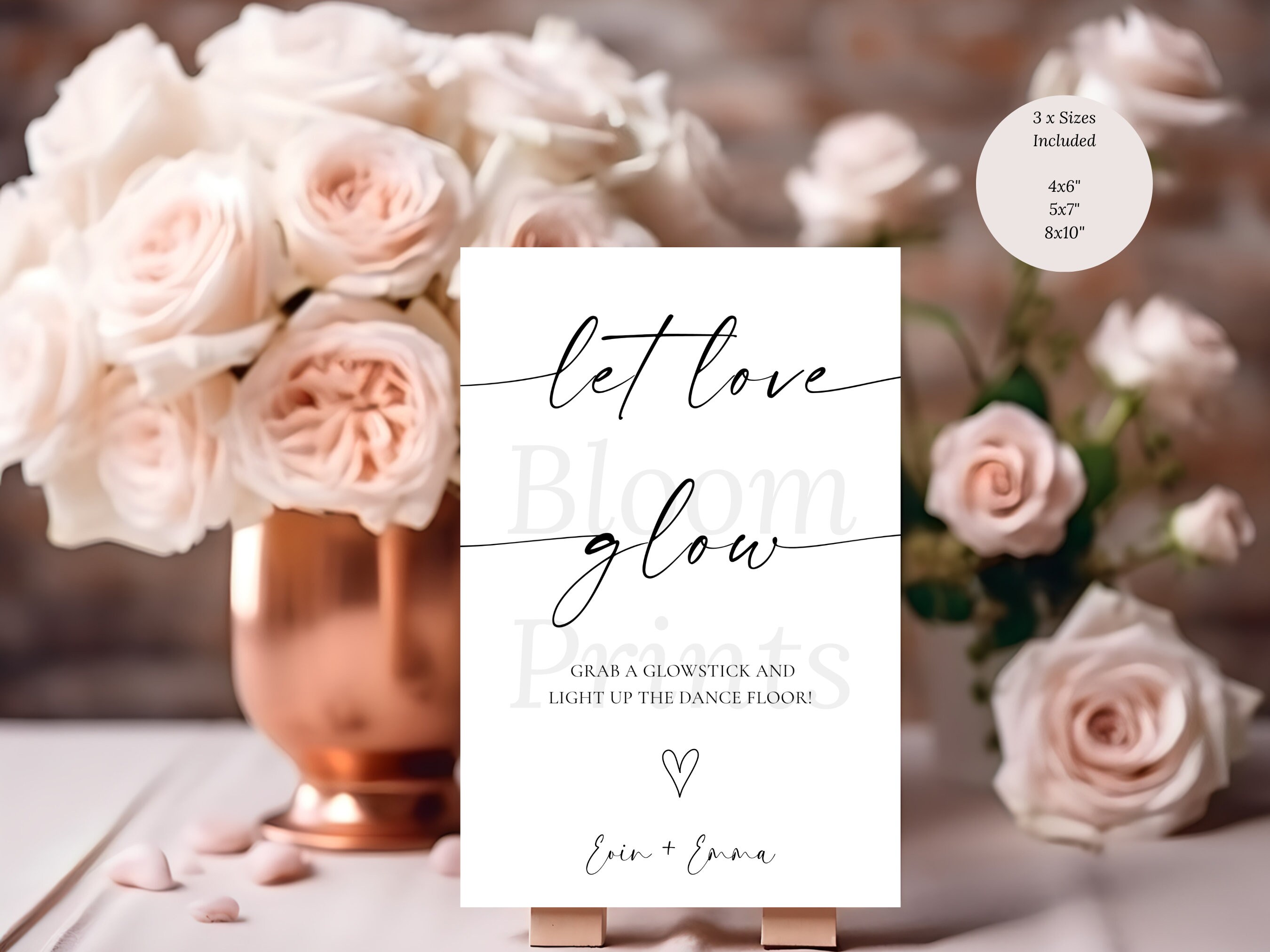 Wedding Glow Sticks Signs | Light up the Dance Floor Sign| Glow Stick ...