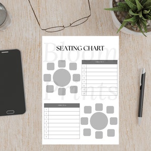Printable 8 Seater Wedding Table Seating Chart|round Table Seating ...