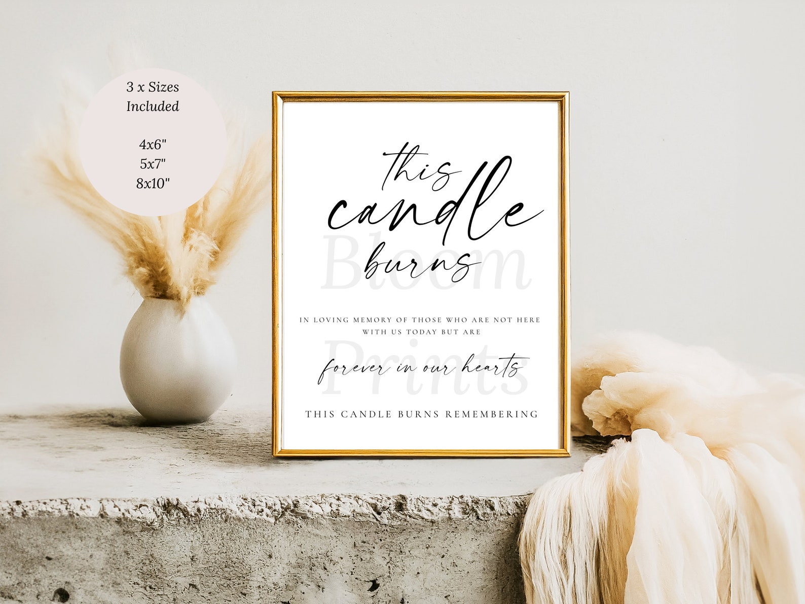 Printable This Candle Burns Sign PDF in Loving Memory Wedding Sign ...