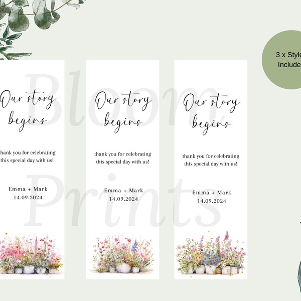 Wedding Bookmark - Etsy