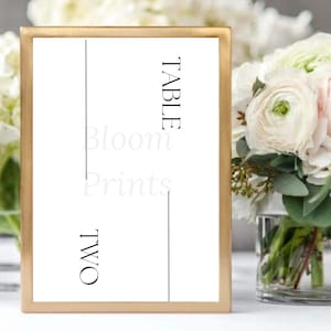 Luxury Wedding Table Numbers Template | A5/A6 | Printable Table Numbers ...