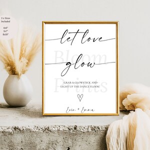 Wedding Glow Sticks Signs | Light up the Dance Floor Sign| Glow Stick ...
