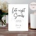 Mia Minimalist Late Night Snacks Sign | Late Night Snacks Sign | Modern ...