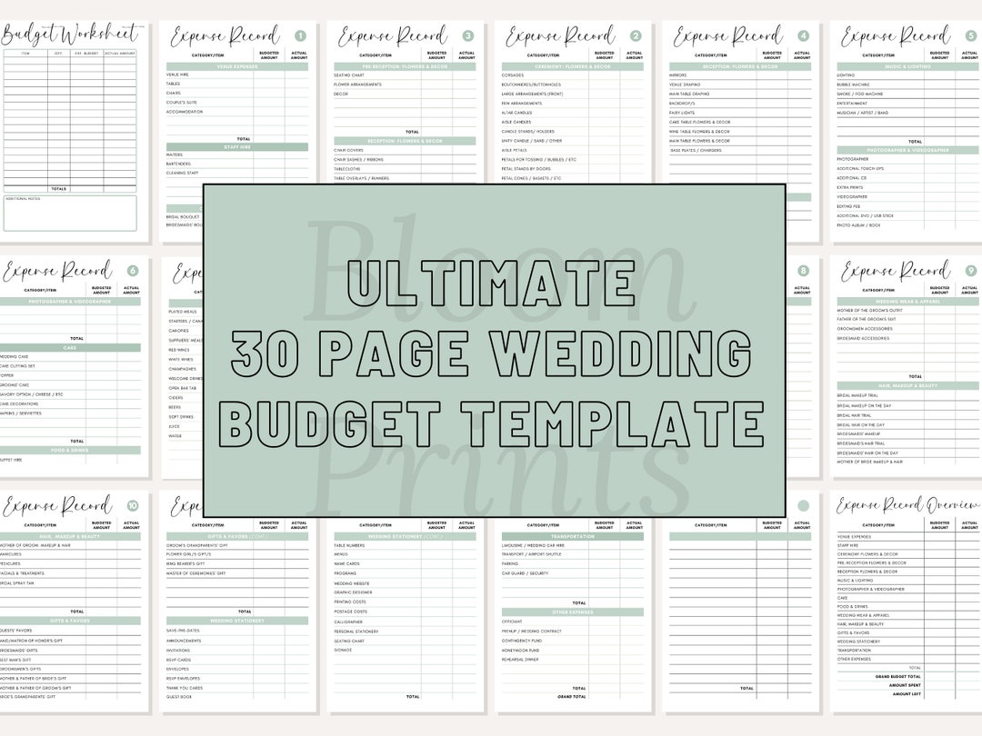 Digital Wedding Budget Tracker | Wedding Expense Tracker | Finance ...
