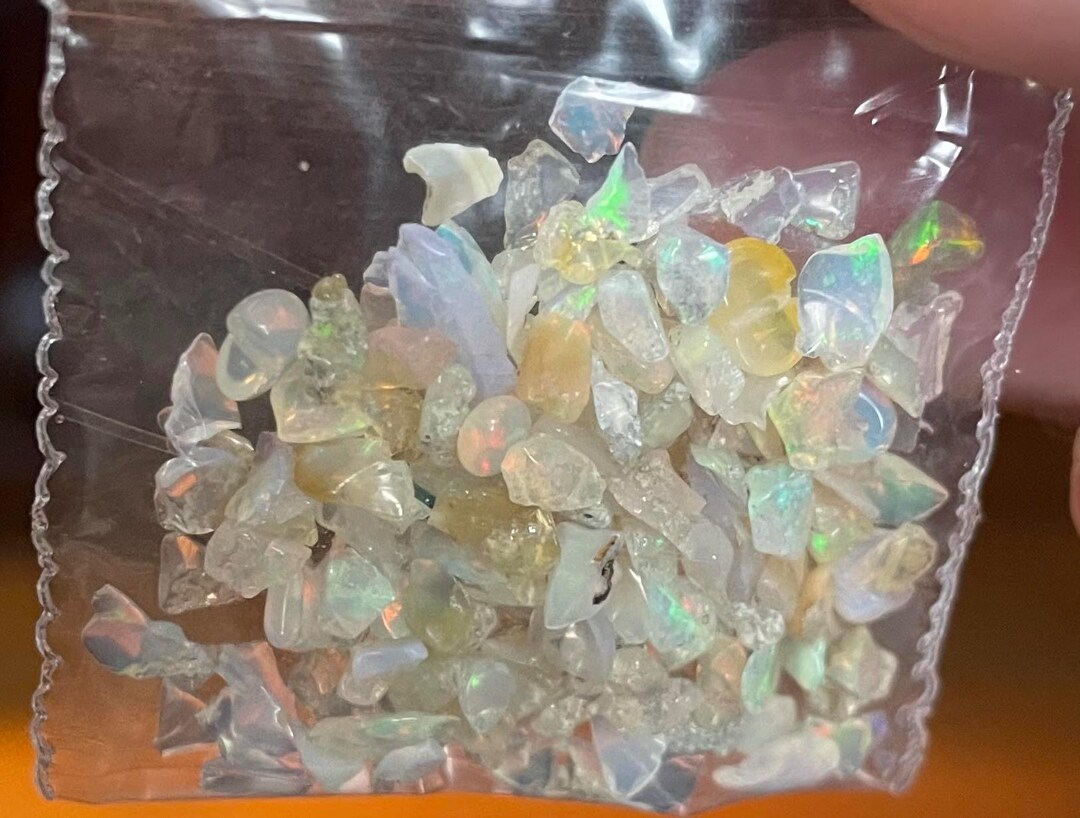100 Pcs Tiny Natural Multi Flash Ethiopian Opal Rough Fire Opals - Etsy