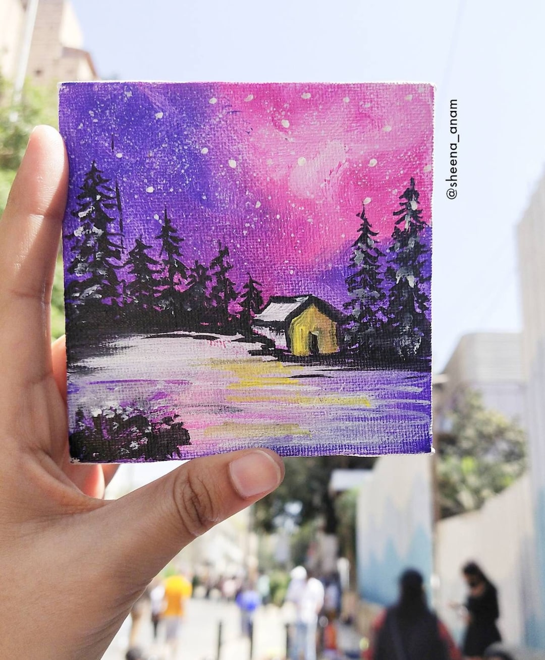 Mini Landscape Canvas Painting | Original Acrylic Painting | Tiny ...