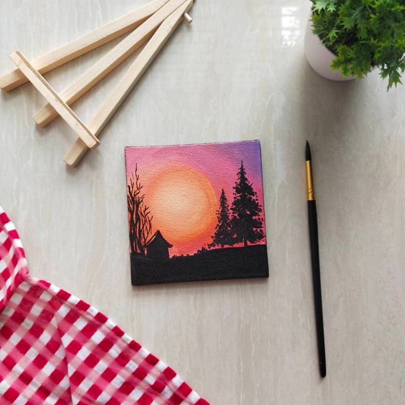 Mini Canvas Painting - Etsy