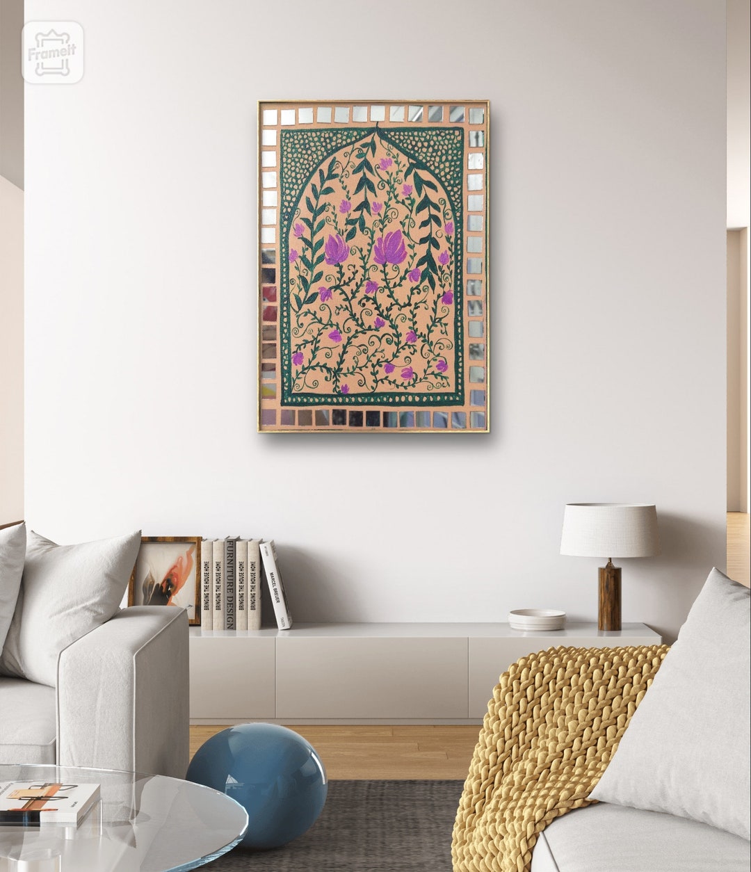 Lippan Art Wooden Wall Decor, Indian Wall Hanging, Wall Plate, Mud and ...