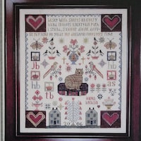 Needleworkpress - Lone Eagle Sampler - Antique Sampler Adaptation ...