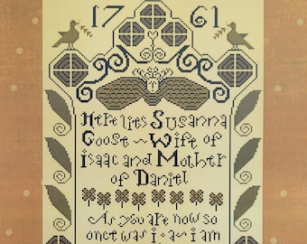 Companion Quaker Christmas Tree Sampler by Carriage House Samplings - Etsy