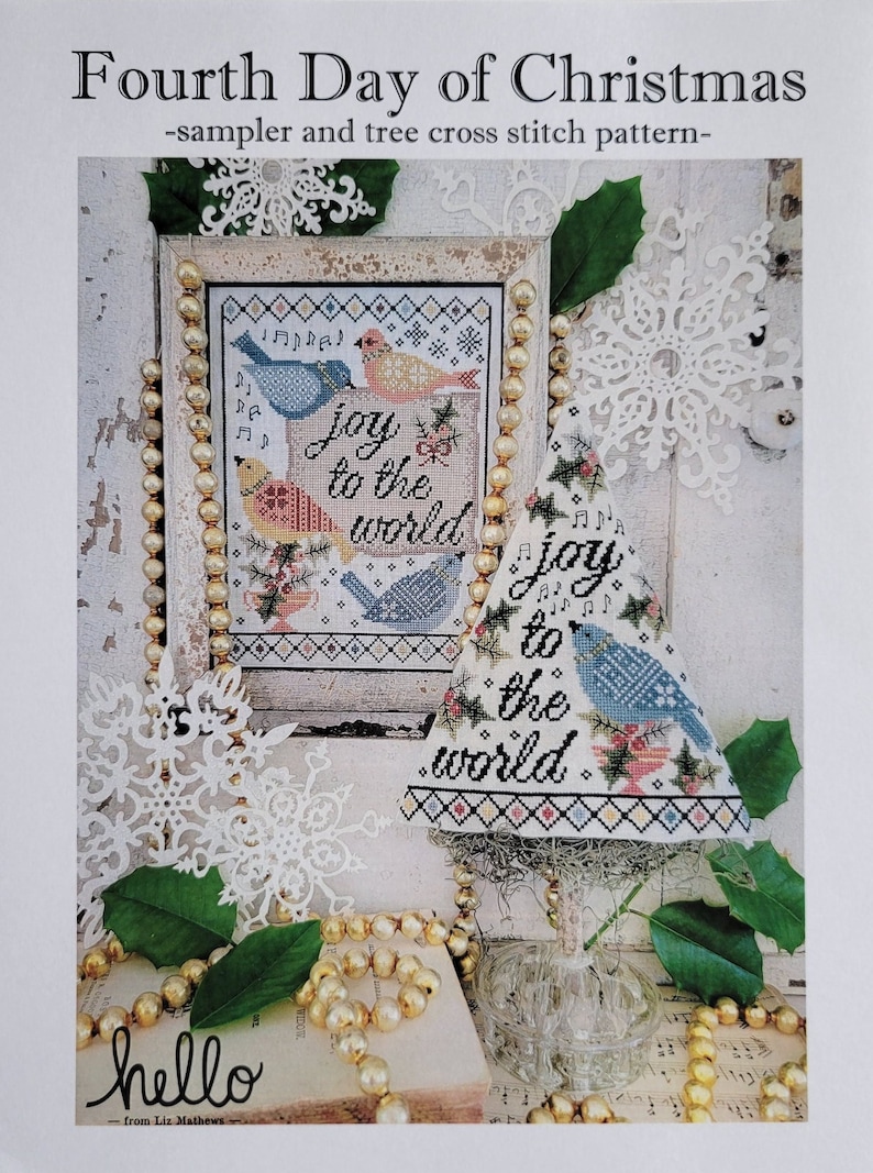 Fourth Day of Christmas Sampler & Tree by Hello From Liz Mathews - Etsy