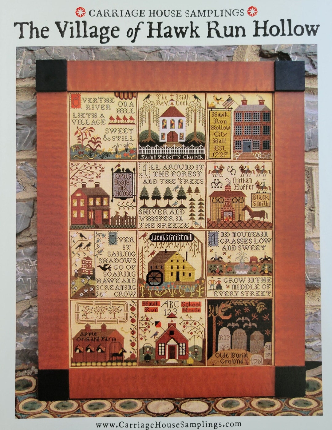 The Village of Hawk Run Hollow by Carriage House Samplings - Etsy