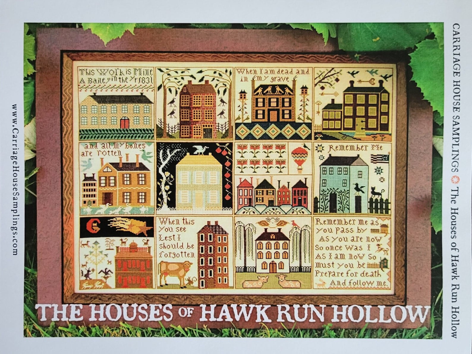 The Houses of Hawk Run Hollow by Carriage House Samplings - Etsy
