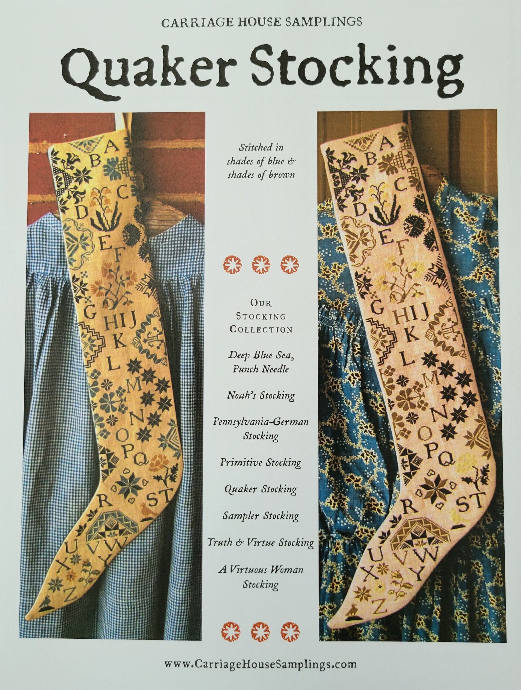 Quaker Stocking by Carriage House Samplings - Etsy