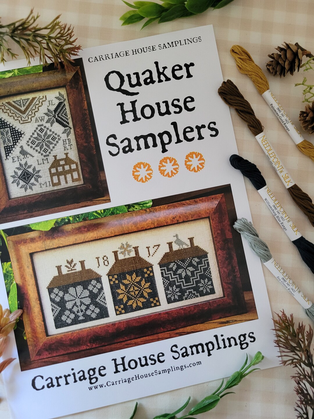 Floss Pack for Quaker House Samplers by Carriage House Samplings - Etsy