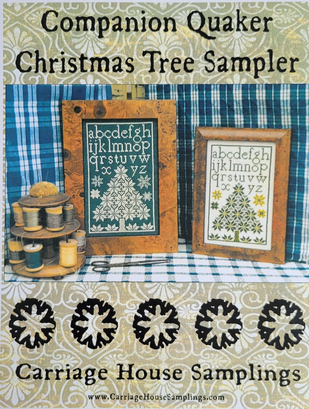 Companion Quaker Christmas Tree Sampler by Carriage House Samplings - Etsy