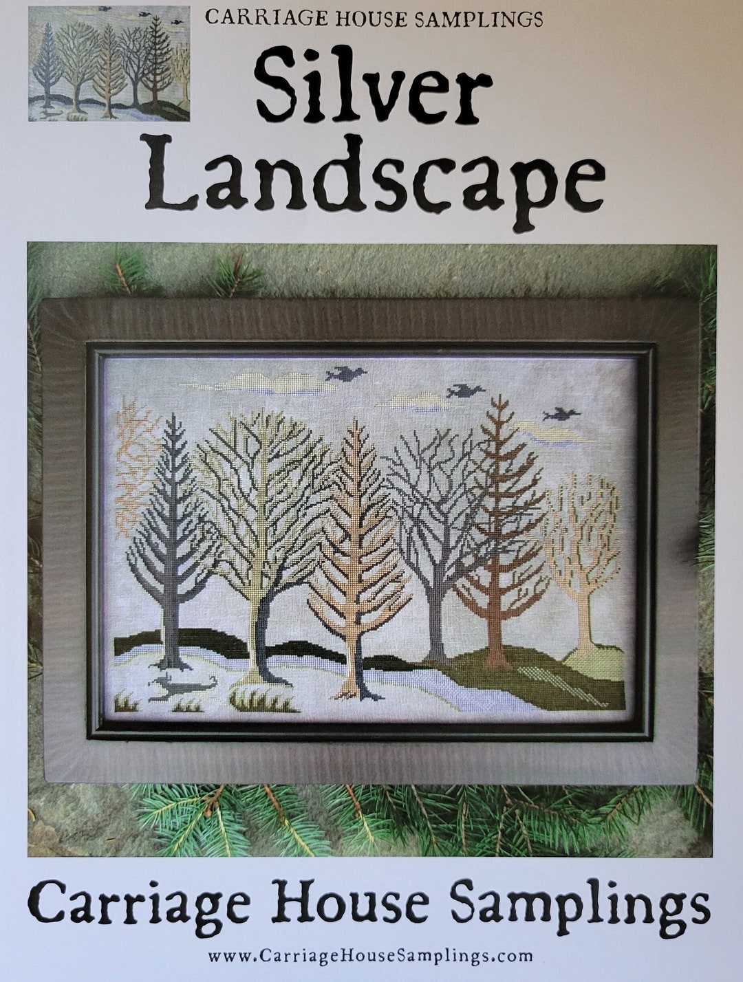 Silver Landscape by Carriage House Samplings - Etsy