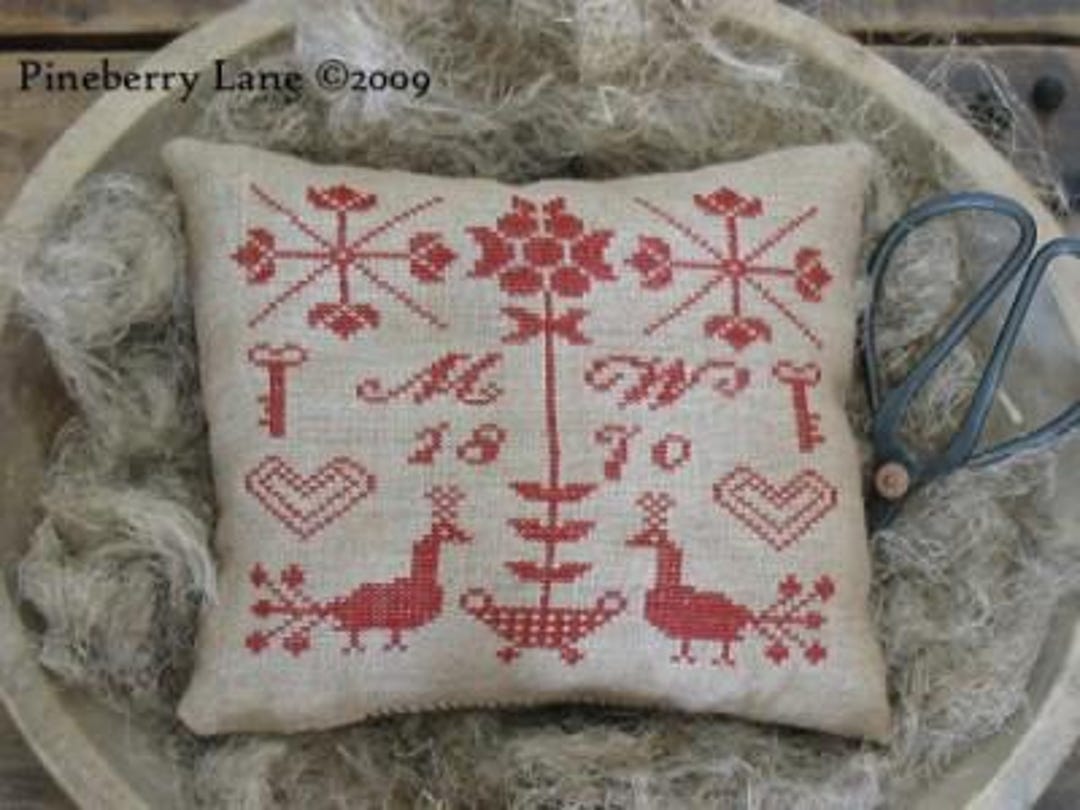 Mehitable Wright's Redwork Sampler by Pineberry Lane - Etsy