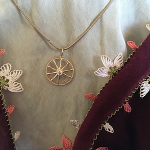 One Romani Chakra Wheel Pendant, Roma Flag Wheel Necklace, *gypsy Charm ...