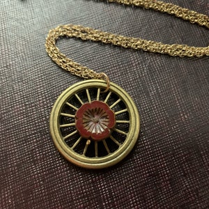 Made to Order Romani Flower & Chakra Wheel Pendant, Gold Chain, Roma ...