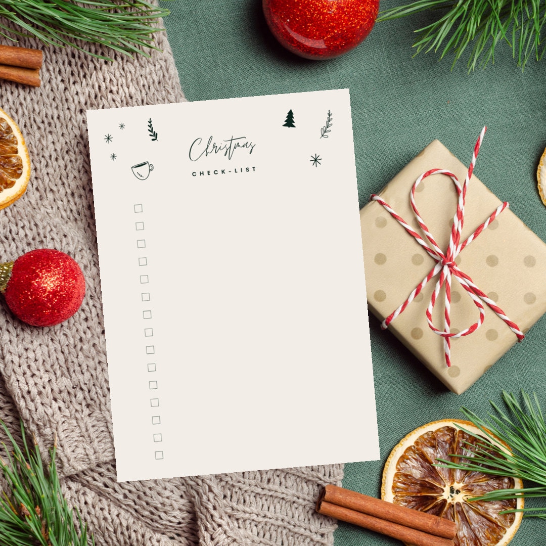 Christmas Tickbox Checklist, A4 Digital Download, Christmas List PDF ...