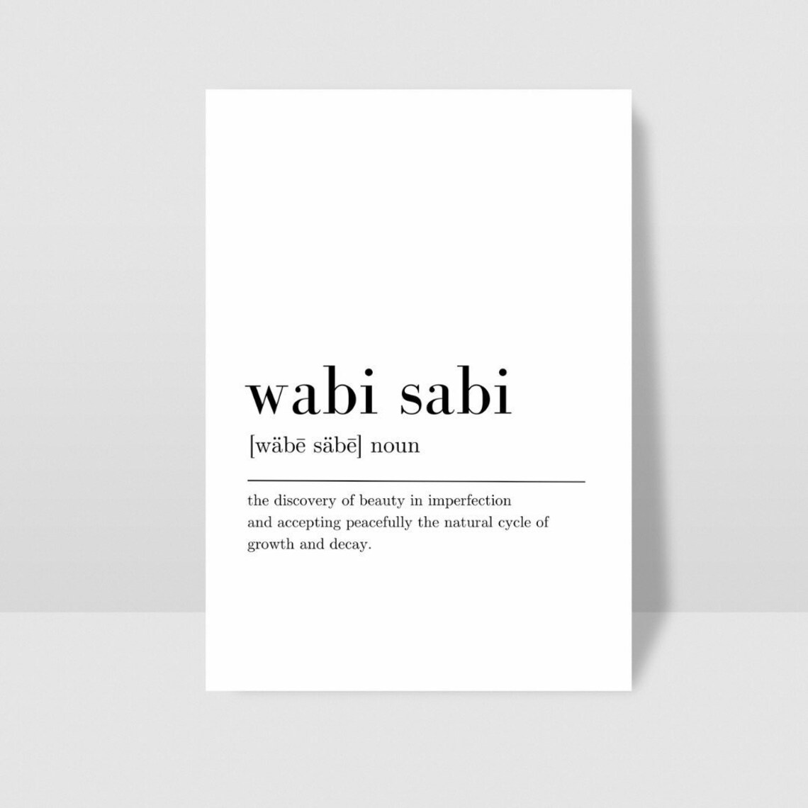 Wabi Sabi Definition Quote, Digital Download, Wall Art Print, INSTANT ...