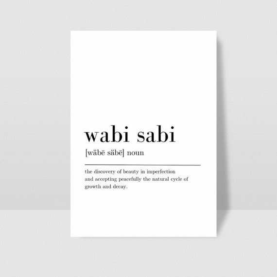 Wabi Sabi Definition Quote Digital Download Wall Art Print | Etsy