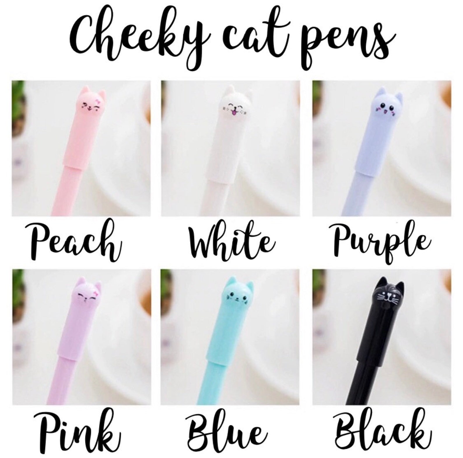 Cute Cheeky Cat Pen. Kawaii Cat Pen. Cute Stationary. Journal - Etsy