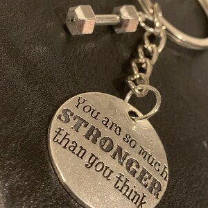 You Are so Much Stronger Than You Think Keyring, Positive Quote Keyring ...