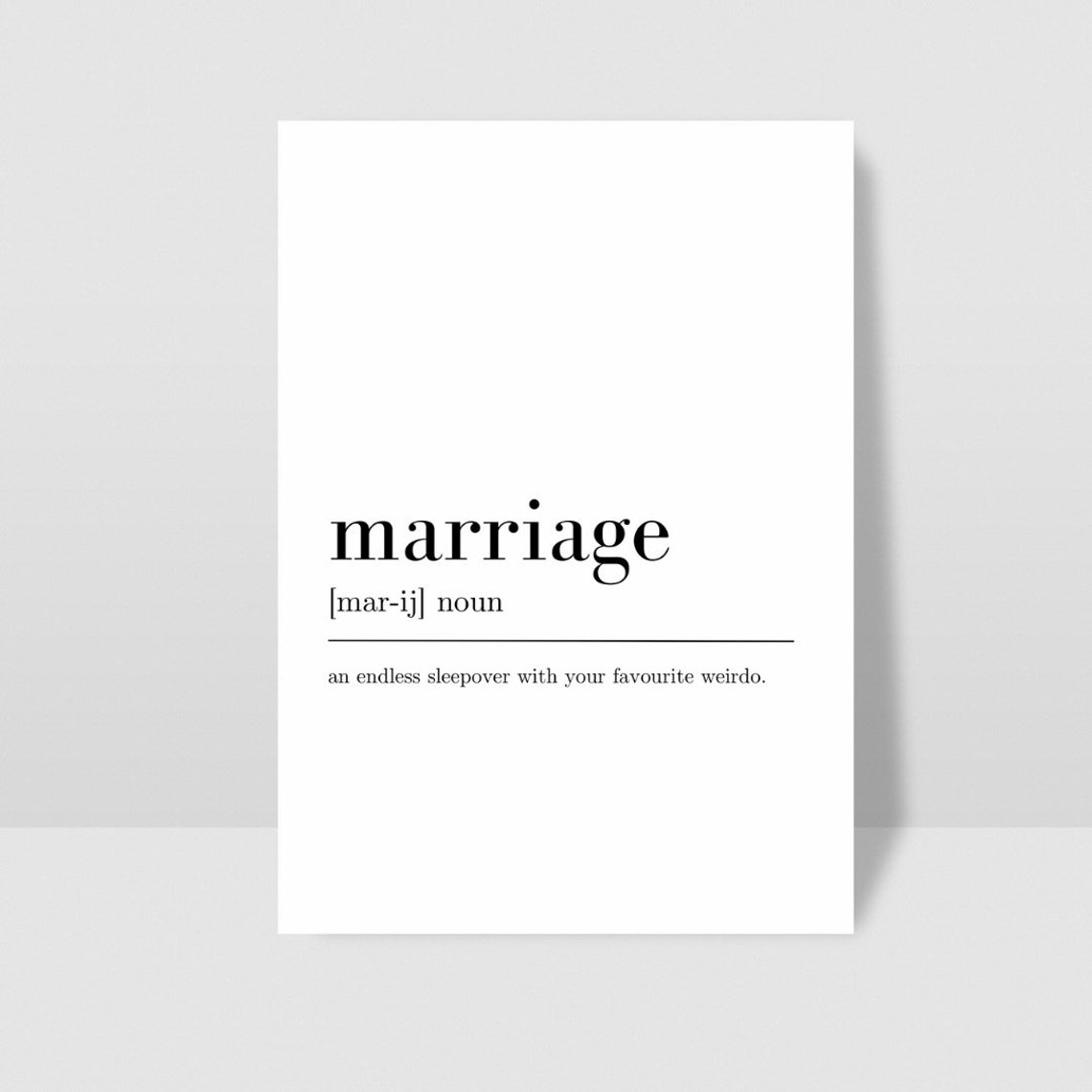 Marriage Definition Quote Digital Download Wall Art Print - Etsy