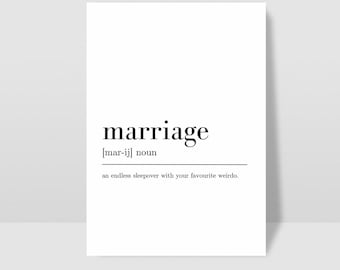 Marriage Definition Marriage Quotes Marriage Print (Download Now) - Etsy