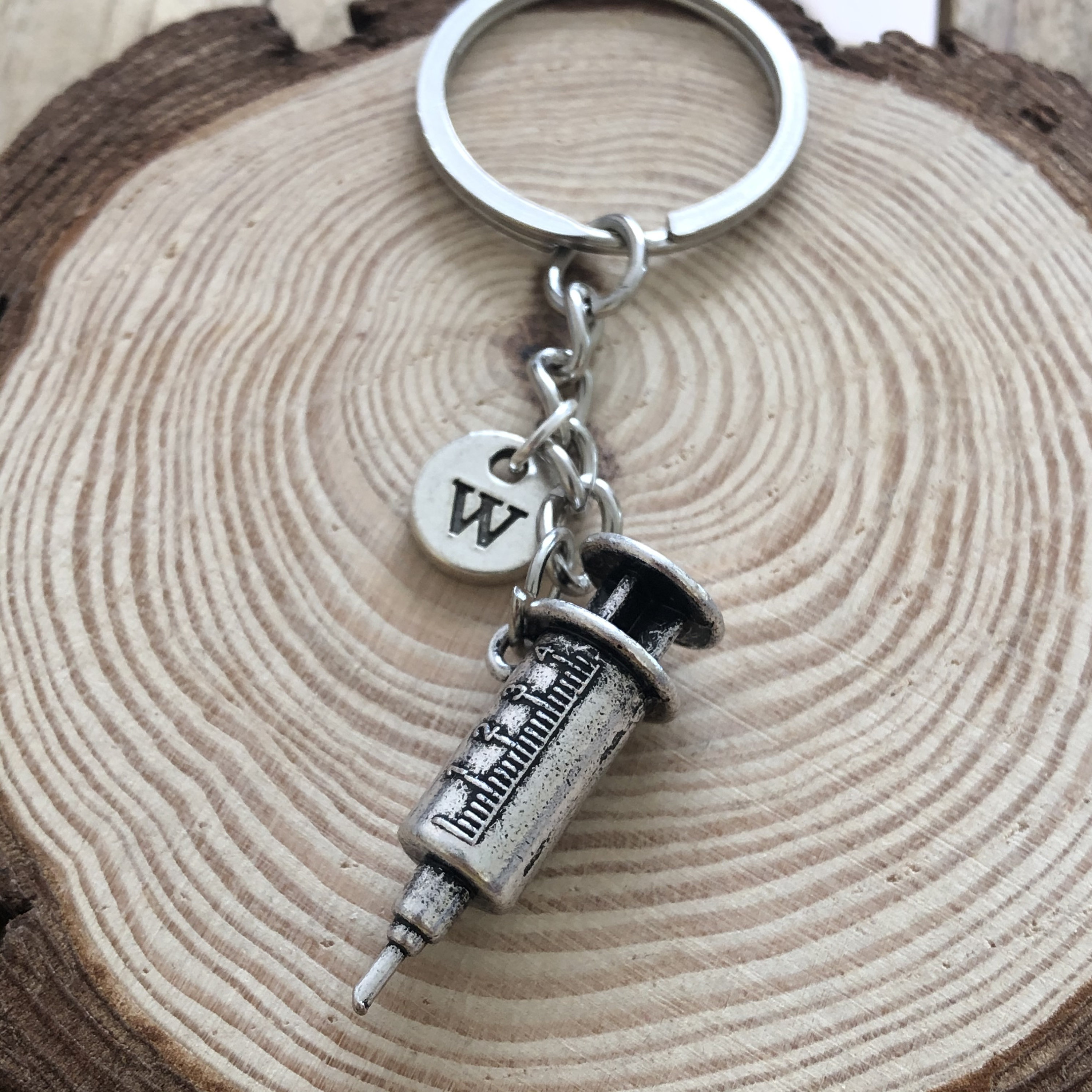 Syringe Key Ring Personalized Nurse Keychain Medical | Etsy