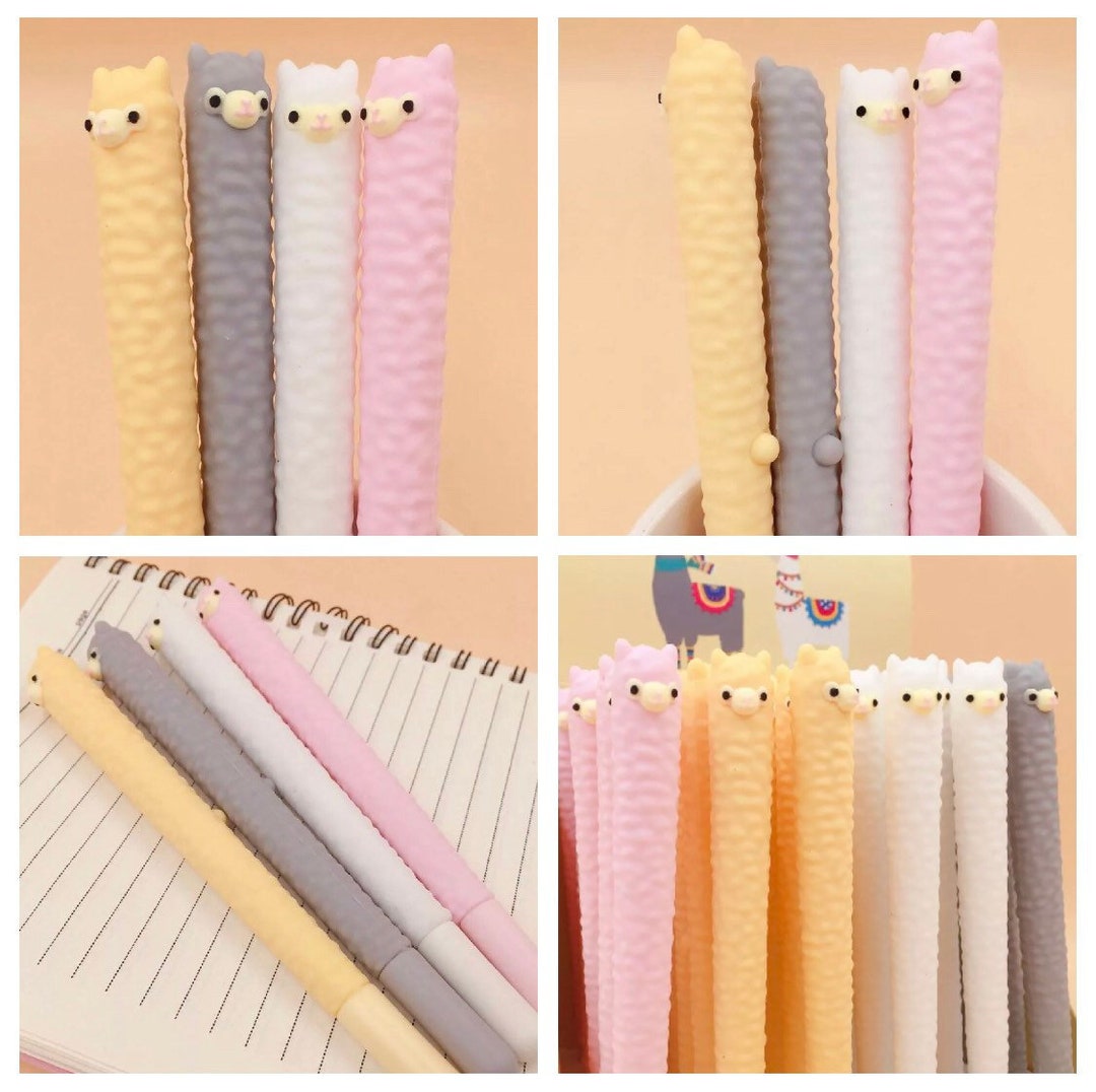 Llama Alpaca Fine Tip Pen, Individual OR Set of 4 - Black Ink - Novelty ...
