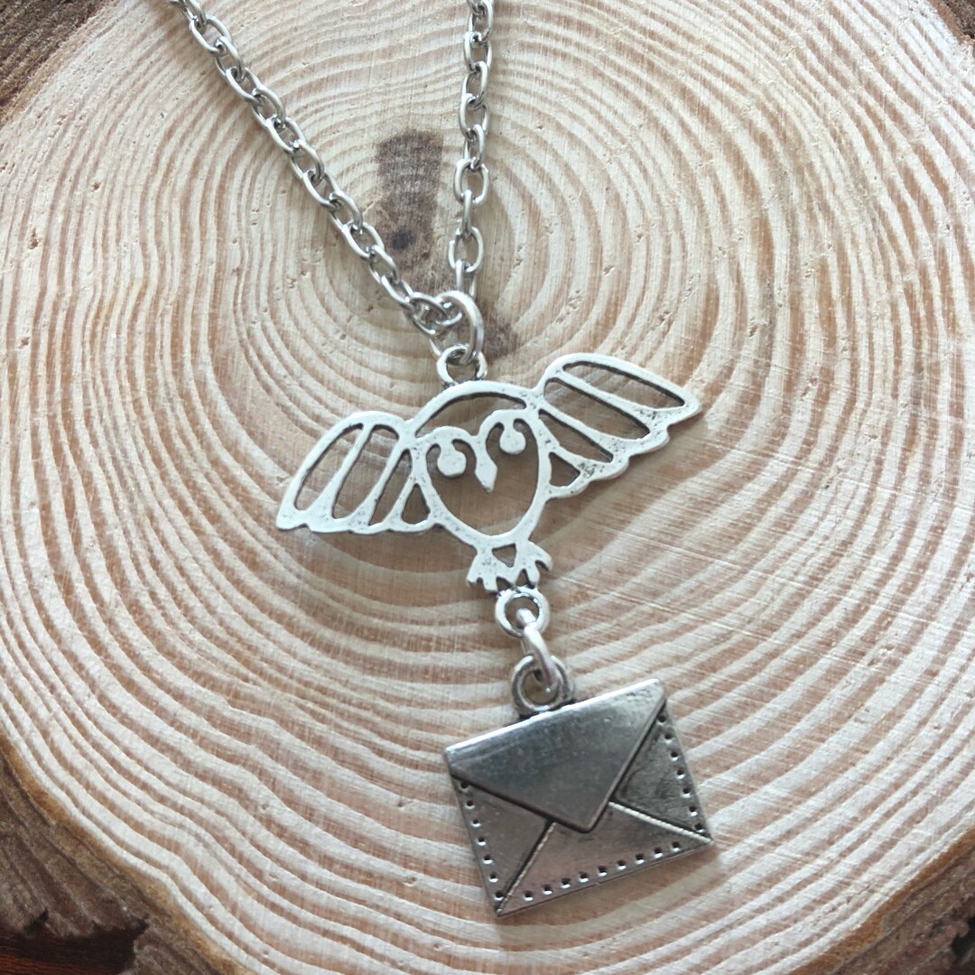 Magic Mail Letter, Acceptance Letter Charm Necklace With Owl, Magic ...
