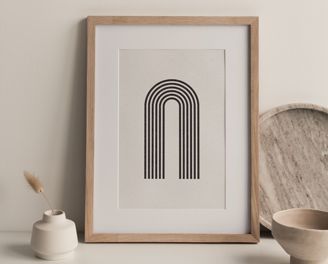 Arch Print, Rainbow Print, Printable Art, Geometric Art, Minimal Art ...