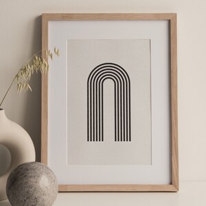 Arch Print, Rainbow Print, Printable Art, Geometric Art, Minimal Art ...