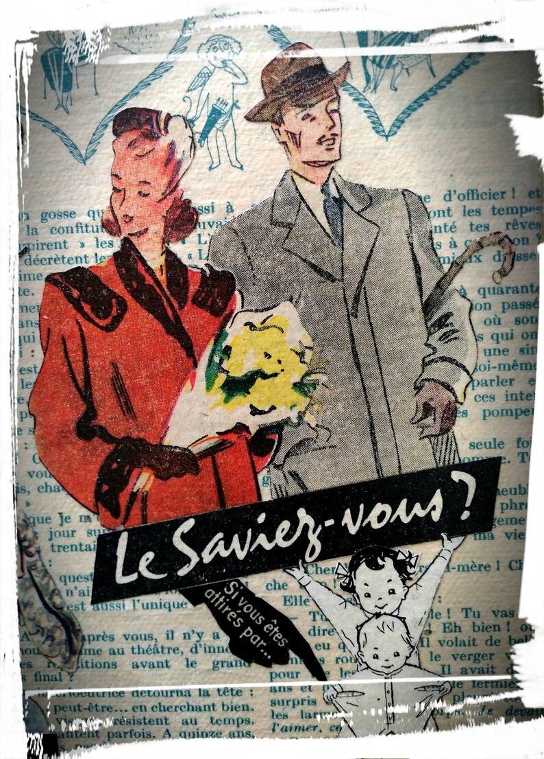 French Couple 50s Wedding Fifties Retro Couple WWII - Etsy