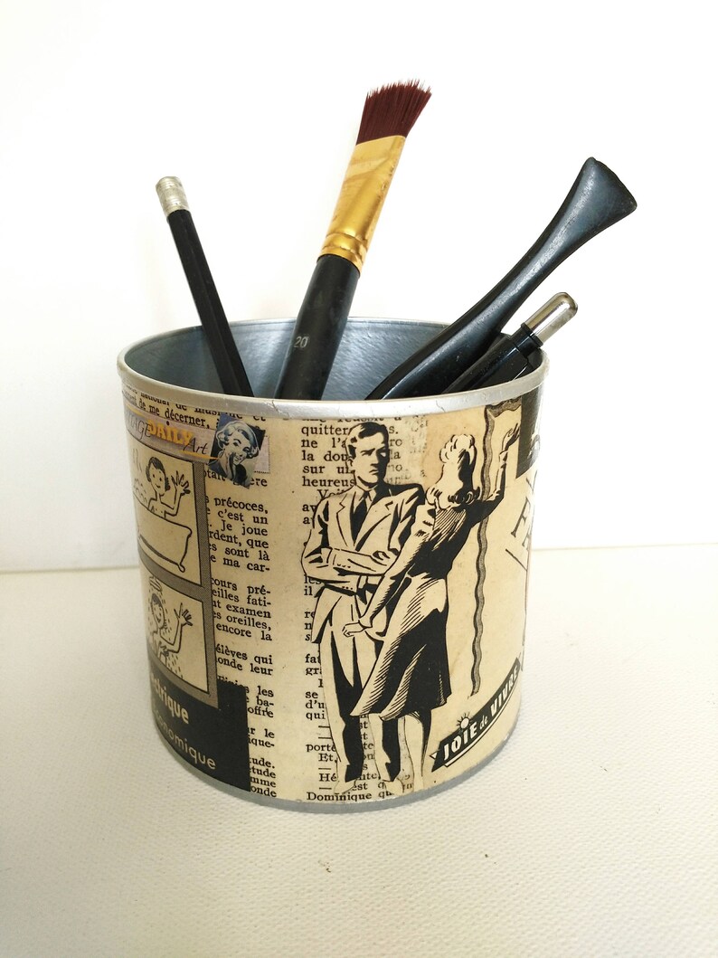 Vintage Cardboard Pot, Pencil, Vintage Autumn, Retro Pot Accessory ...