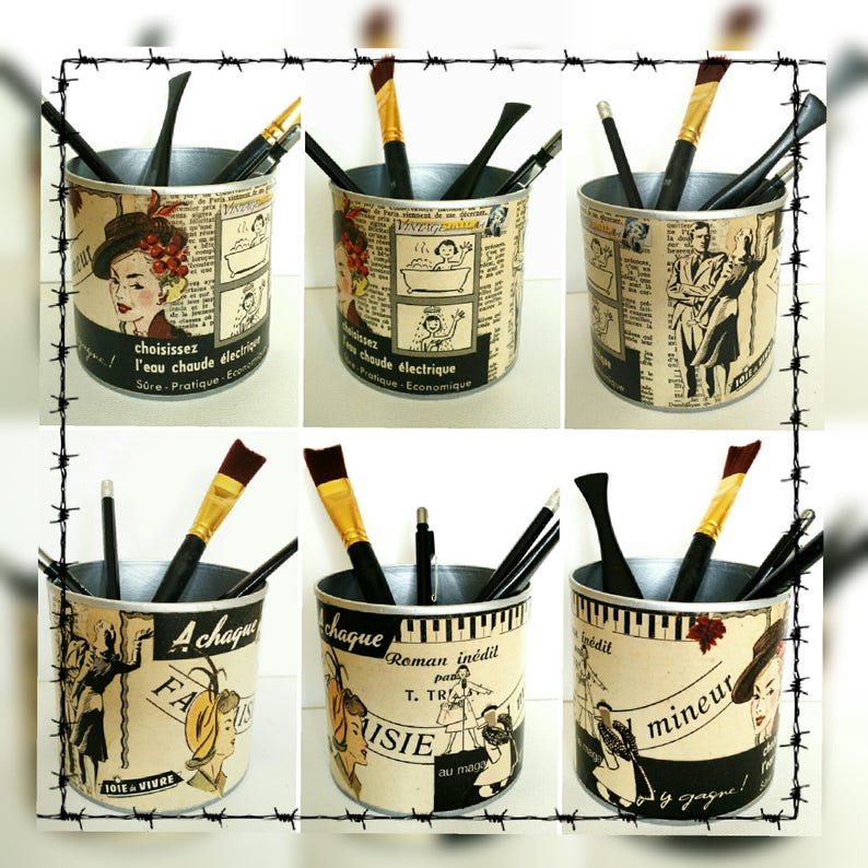 Vintage Cardboard Pot, Pencil, Vintage Autumn, Retro Pot Accessory ...