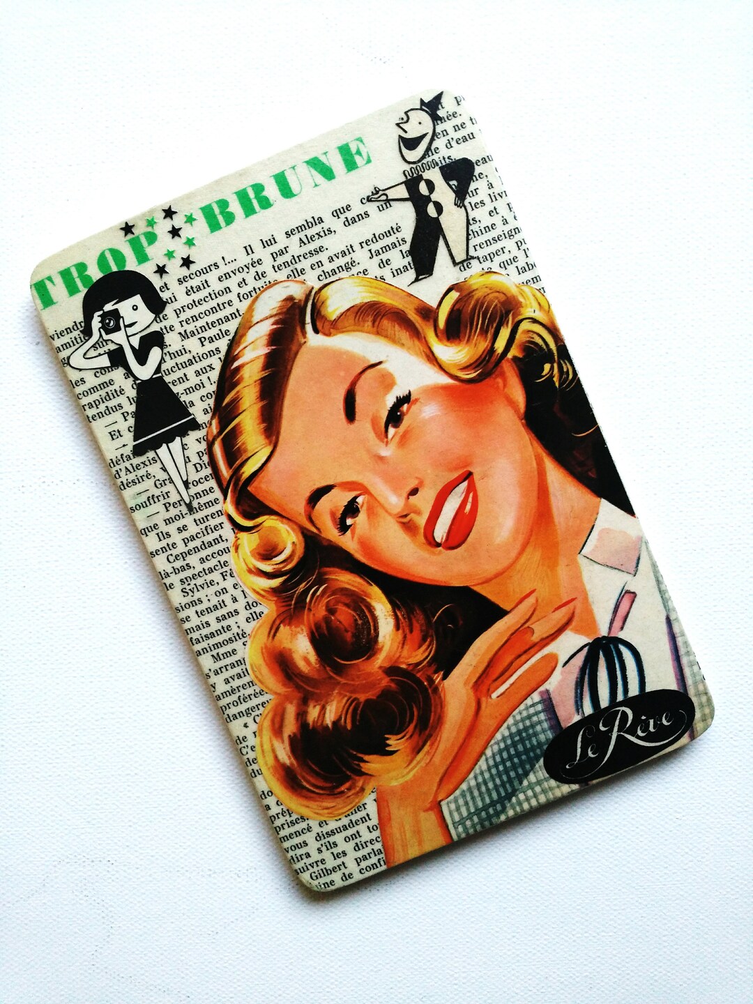 Vintage Wall Plaque, Pin up Fifties, Retro 1950s Decoration, French ...