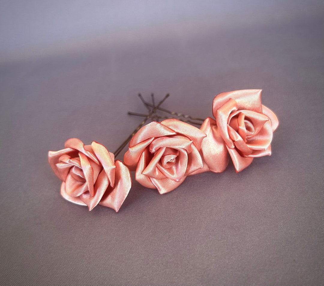 Rose Gold Flowers Hair Pins Wedding Hair Bobby Pins Bridal Hair Pins ...