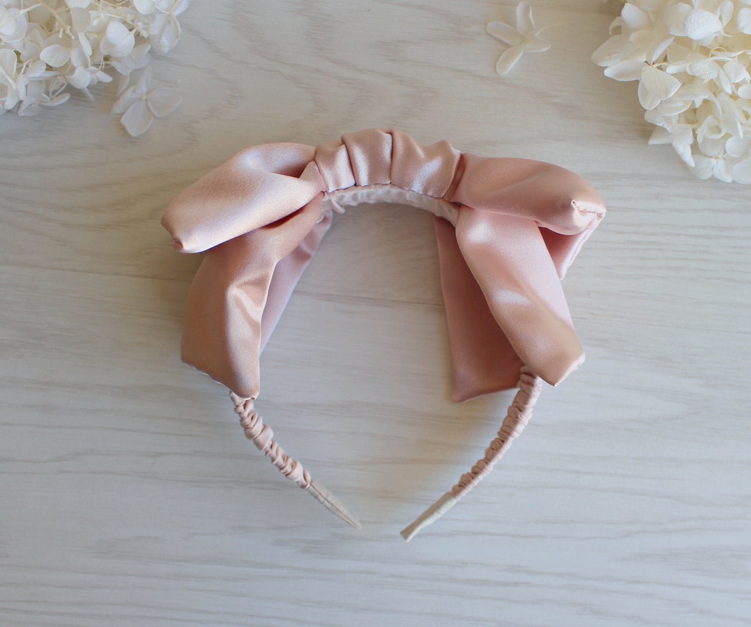 Blush Pink Bow Headband,bow Headband,party Wedding Headband,girl Women ...